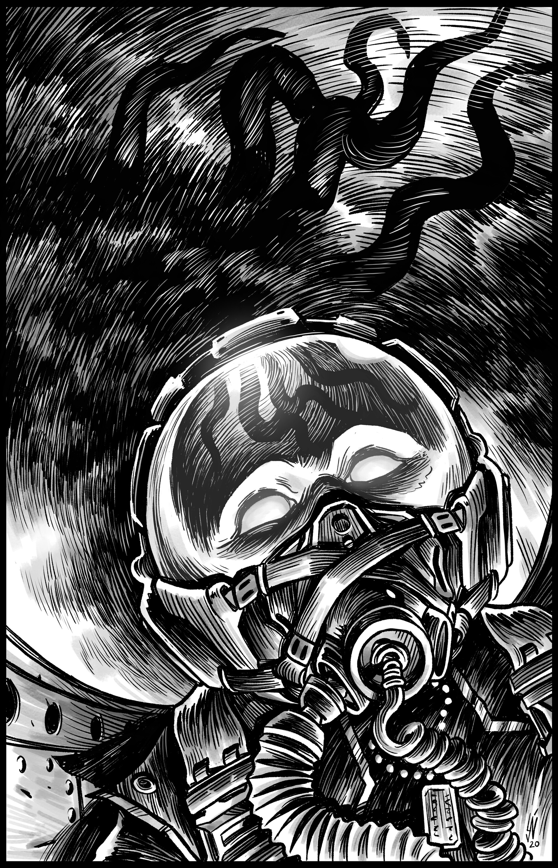 ArtStation - Watch the sky. Cthulhu fanart.