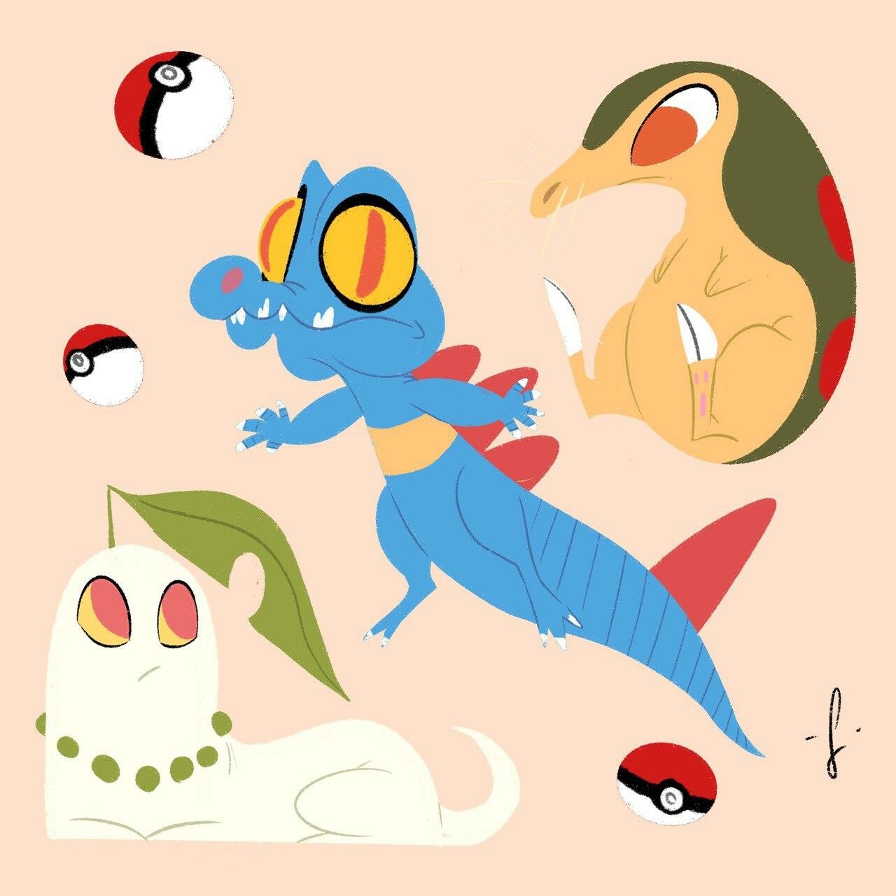 ArtStation - Pokèmon Starters - Generation #2