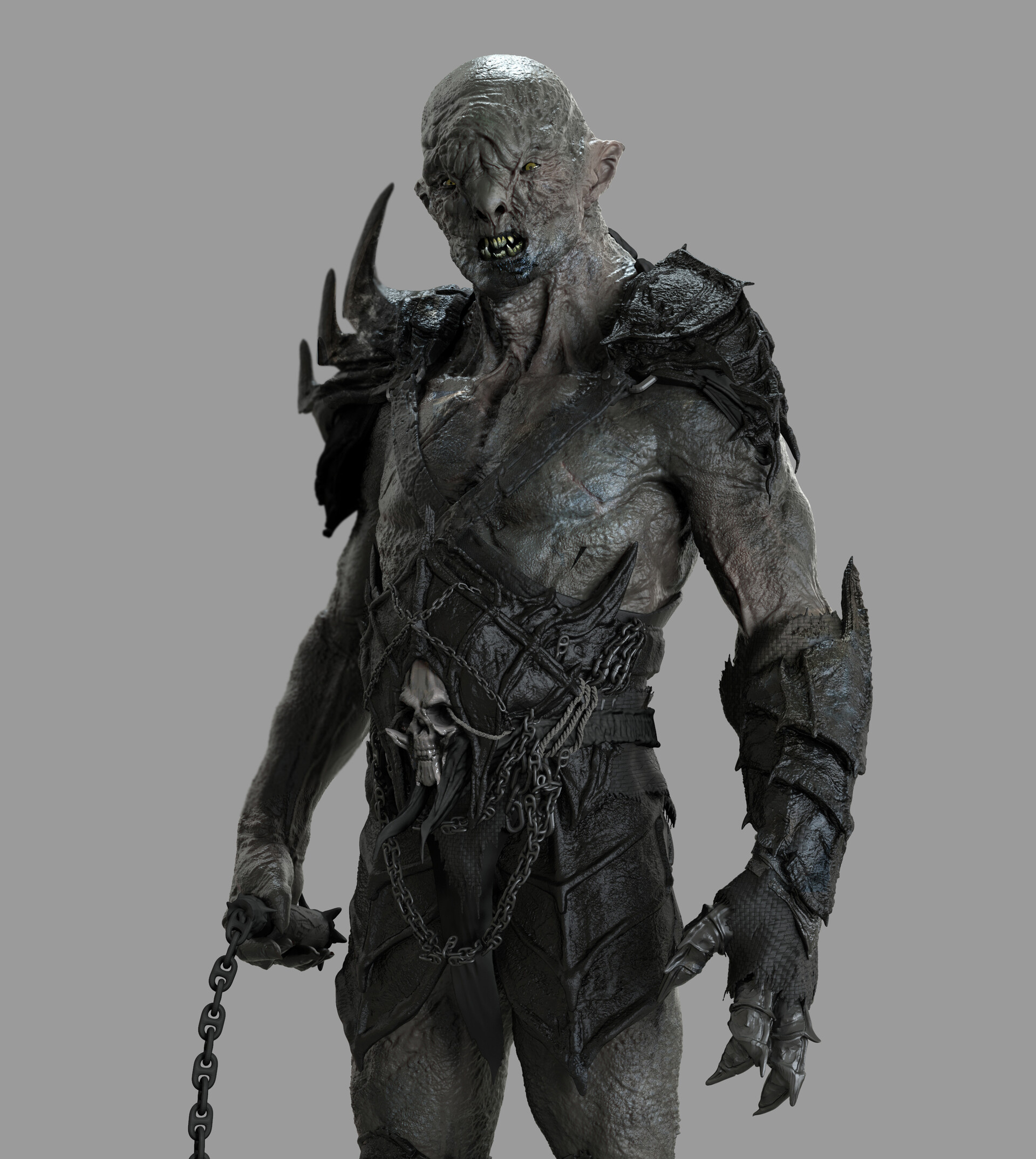 Orc Concept Orc Warrior Bust 3D Model By JordyConaert
