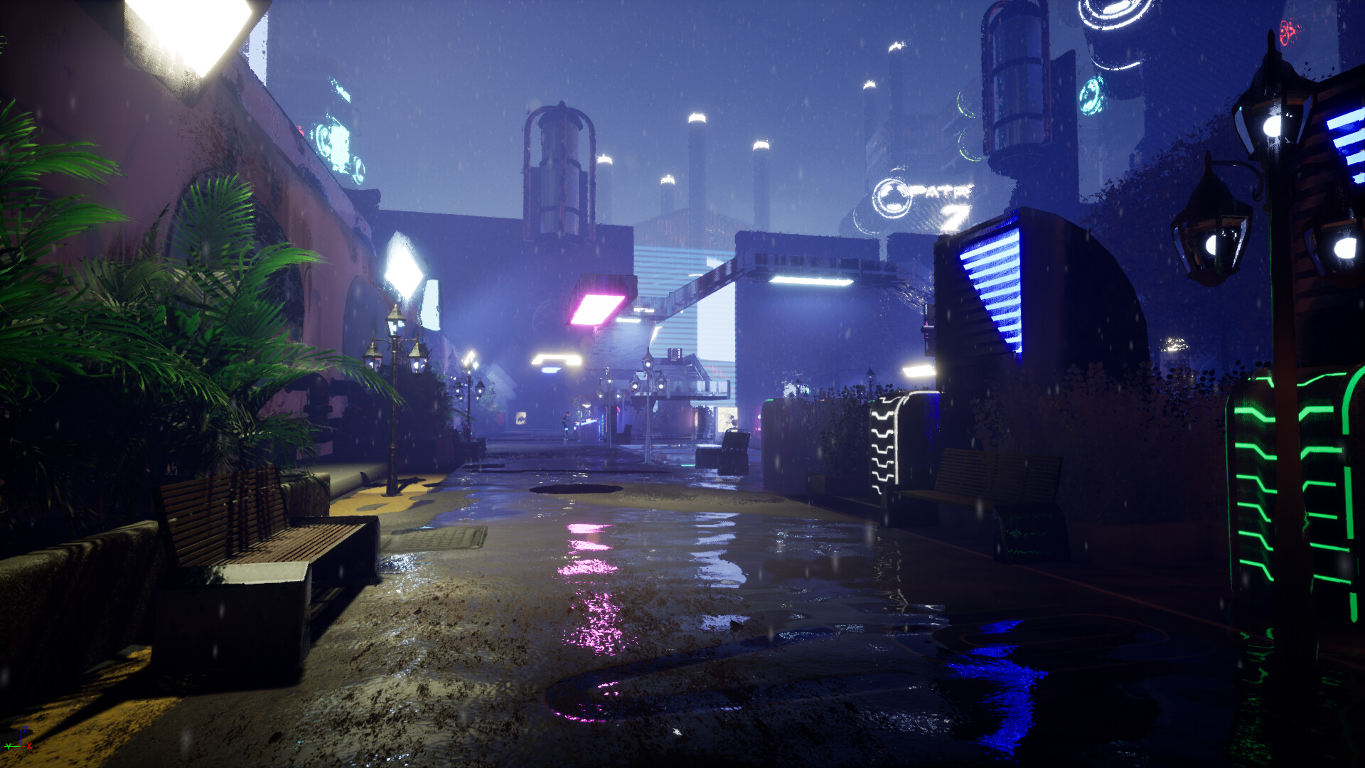 ArtStation - New weather !! Achieved with Niagara Unreal engine 4! Rain ...