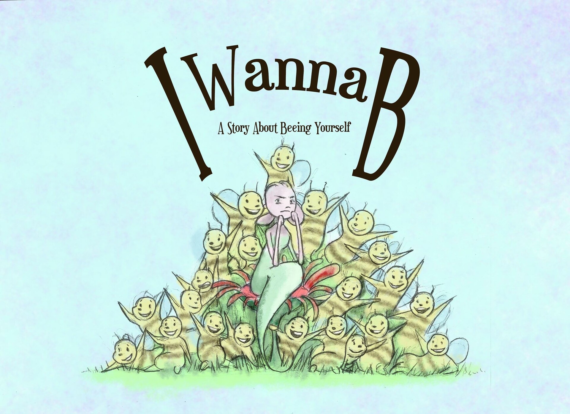 ArtStation - Children Book Cover - I Wanna Bee