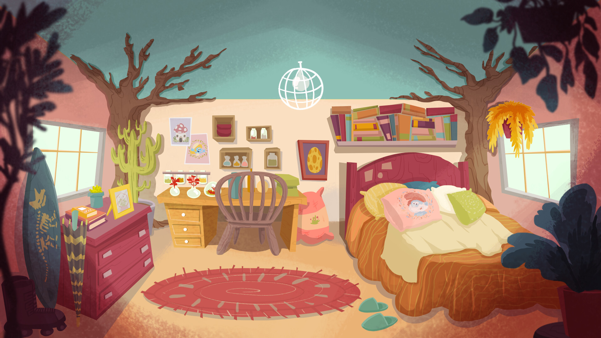 ArtStation - Bedroom Background