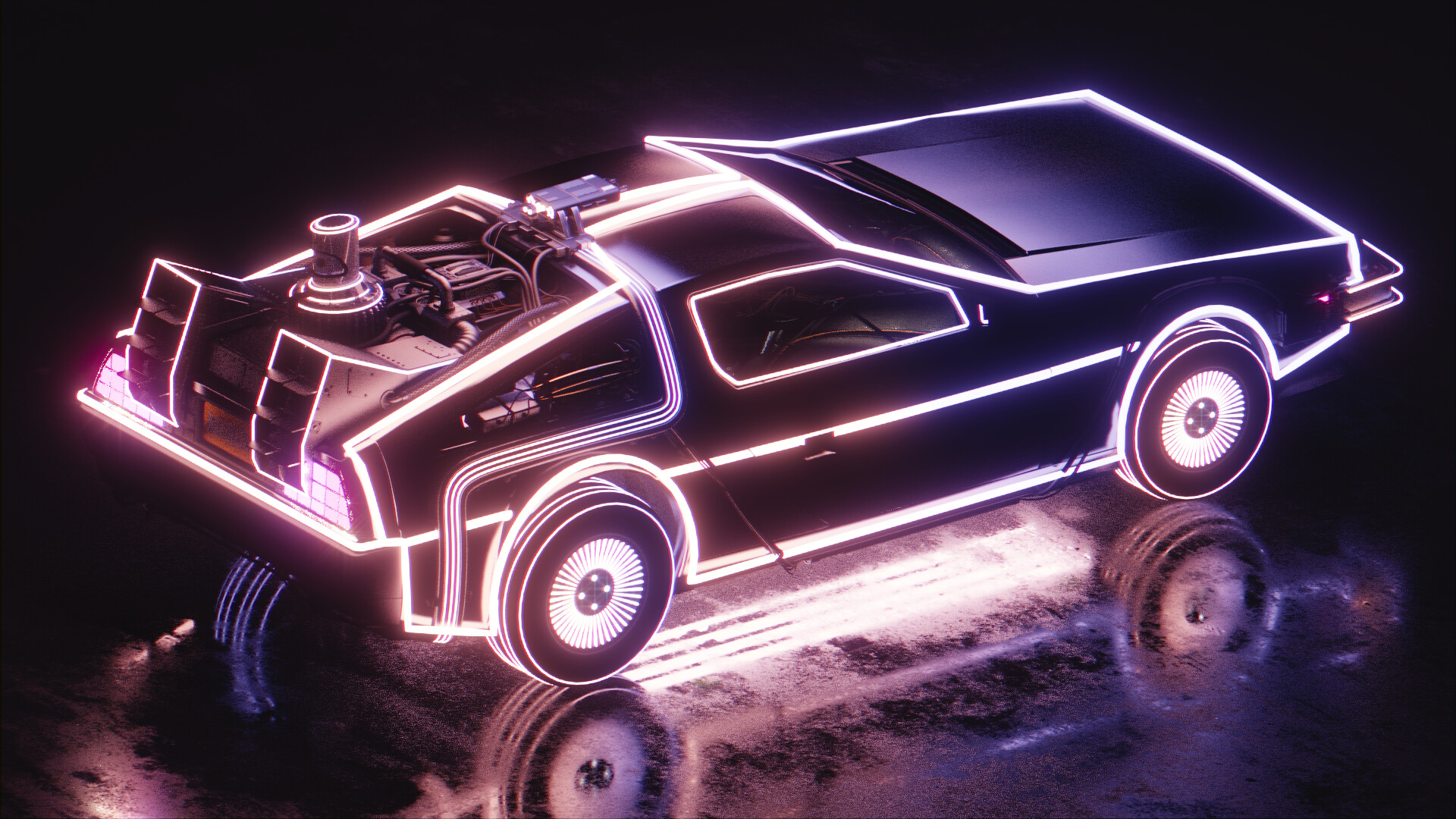 ArtStation - Retro V2 : Delorean