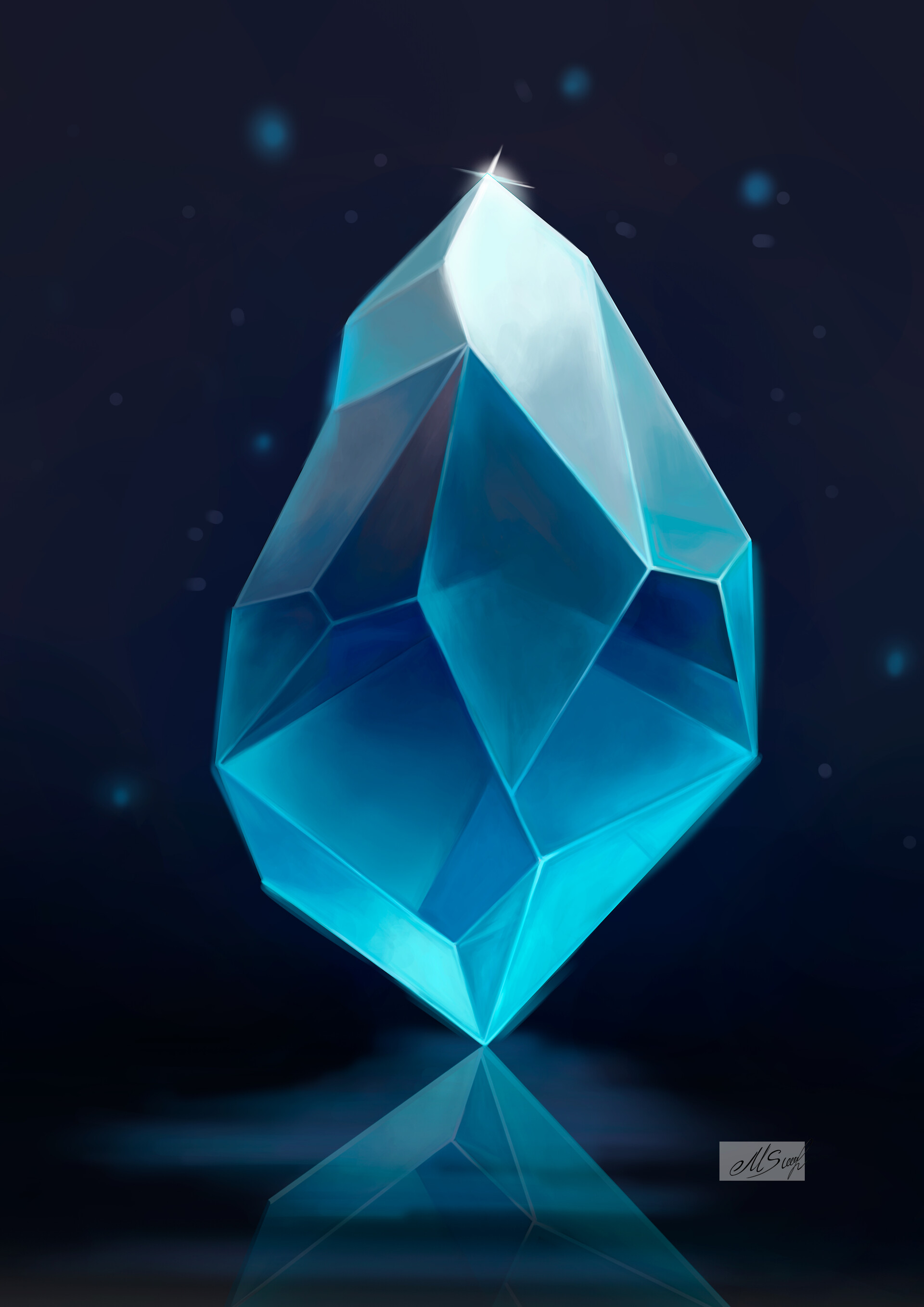 ArtStation - Copy of crystal, training work. 2020.