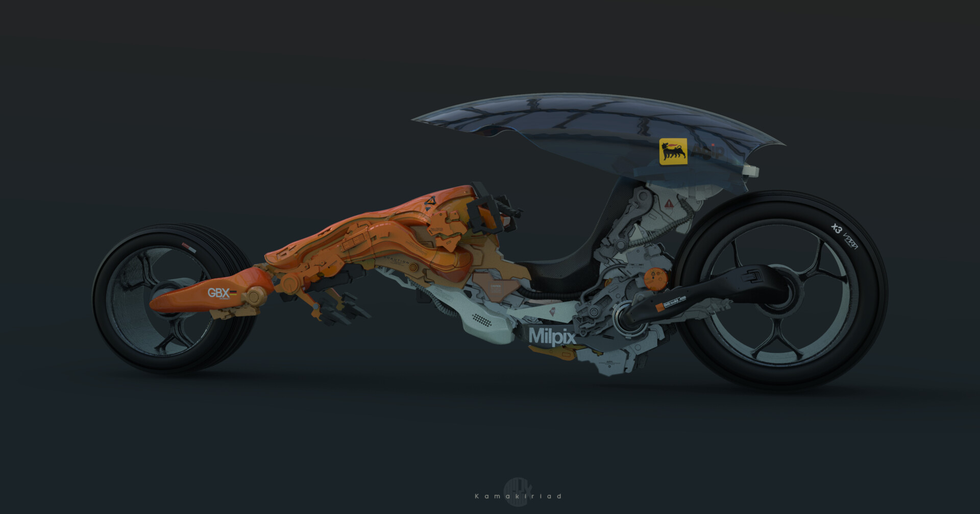 ArtStation - Electric Motorcycle concept: Kamakiriad
