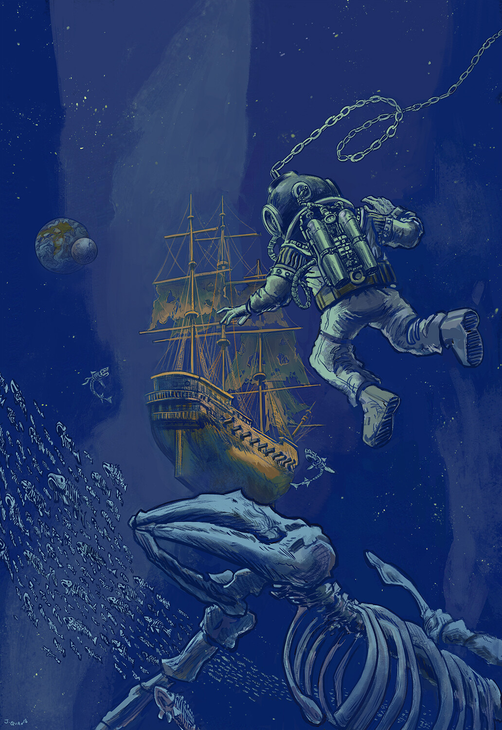 ArtStation - Diving Suit in Space