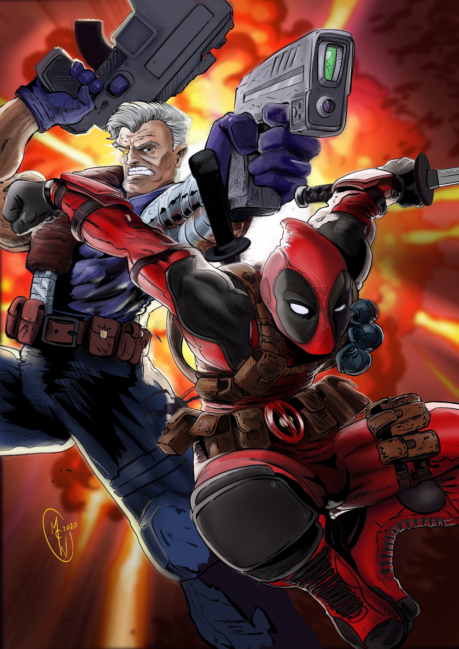 ArtStation - Deadpool and Cable