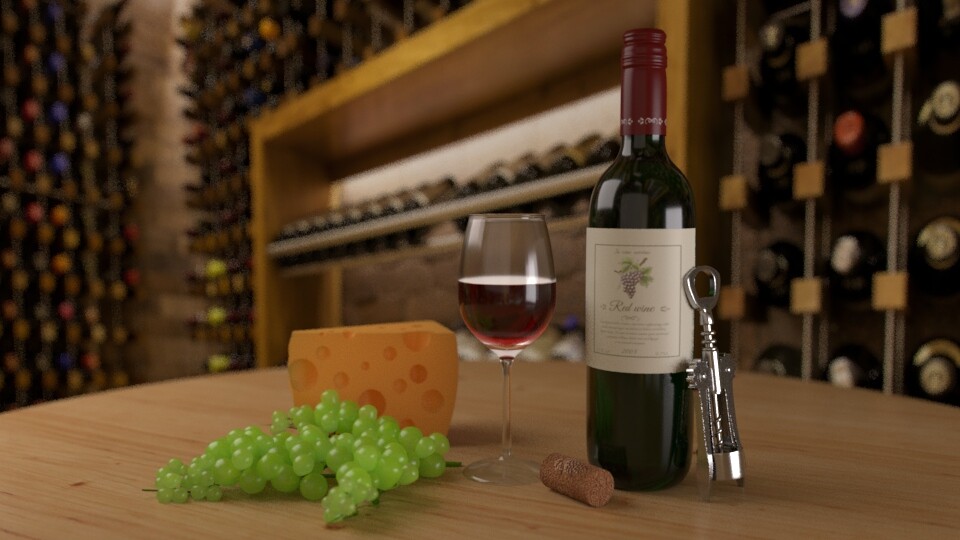 ArtStation - 3D Wine tasting scene