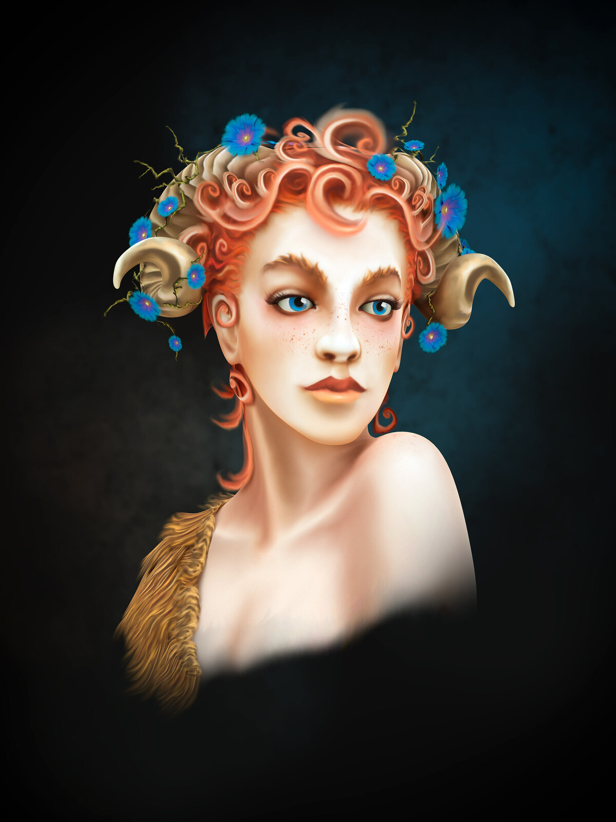 Eugene B - Bacchante 3D handpainted