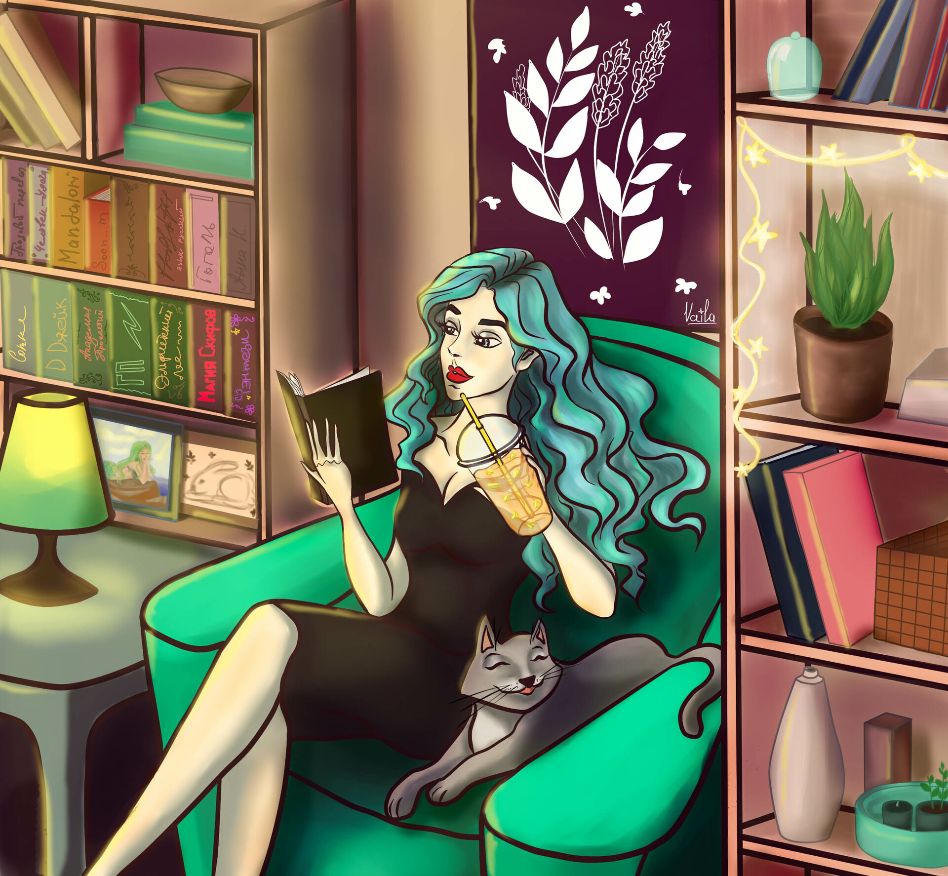 ArtStation - Cozy reading