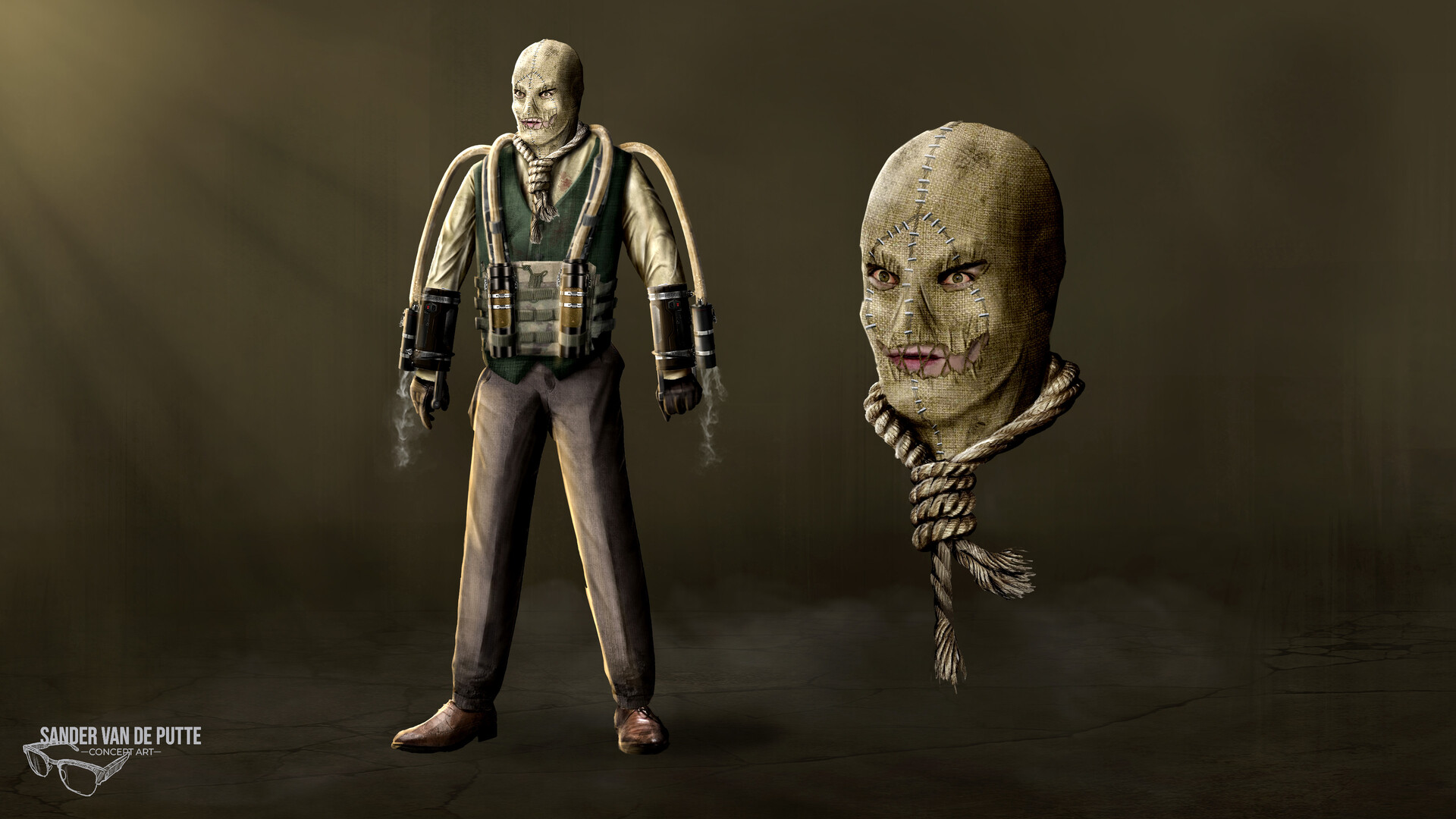 Scarecrow Batman Arkham Asylum Concept Art