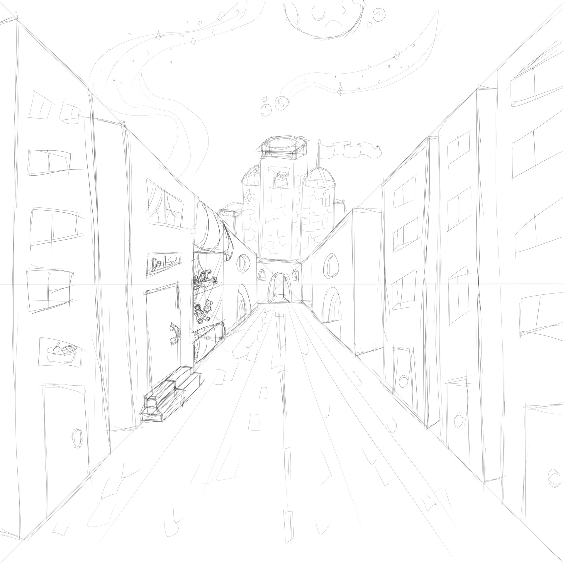 ArtStation - Town sketch