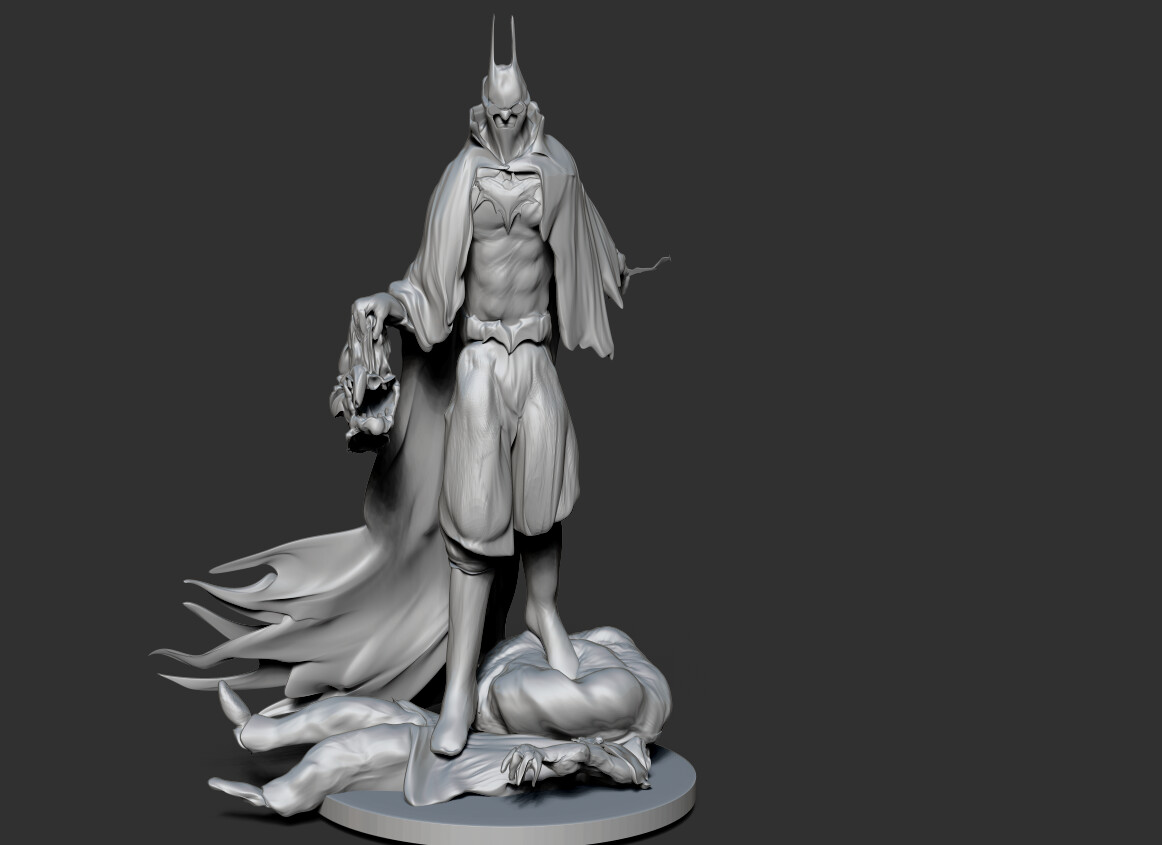 ArtStation - Gothic/Japanese Style Batman Kills Joker Figurine/Statue ...