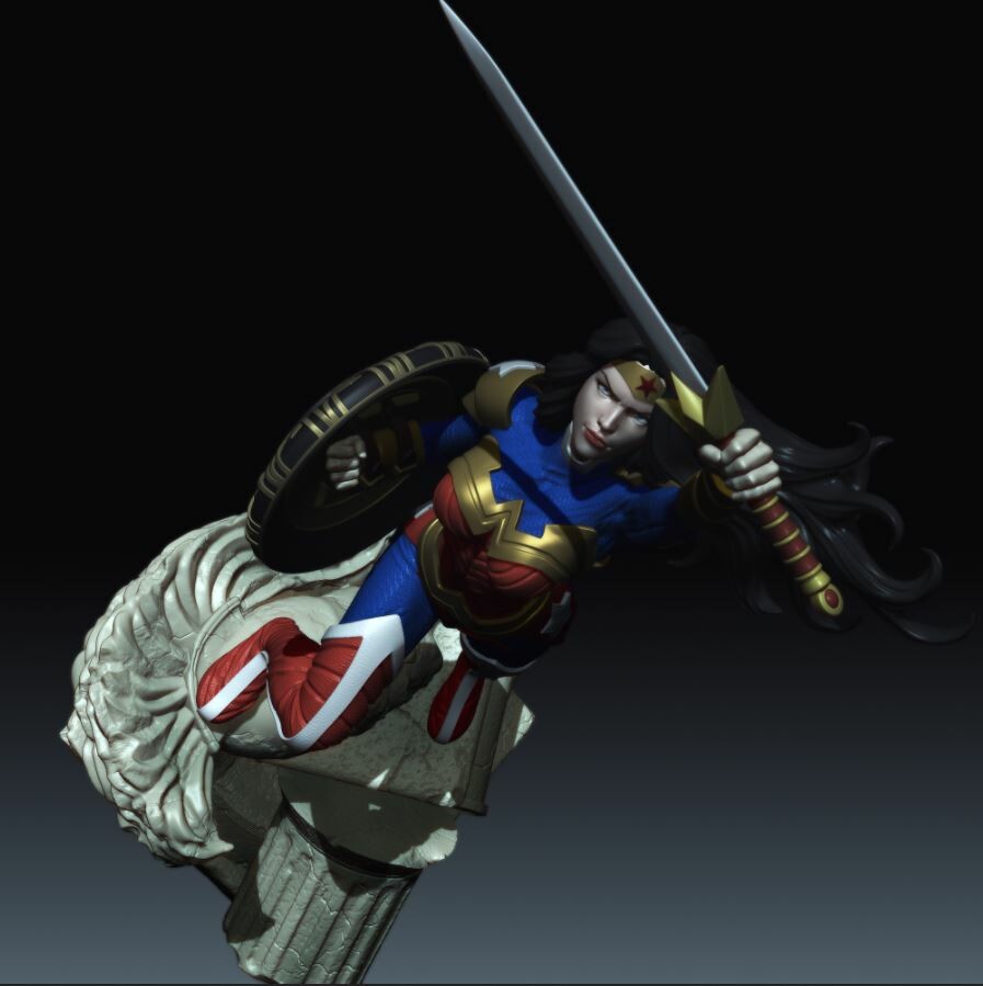 ArtStation - 💥 Wonder Woman from DC Comics STL for 3D printing by CG Pyro