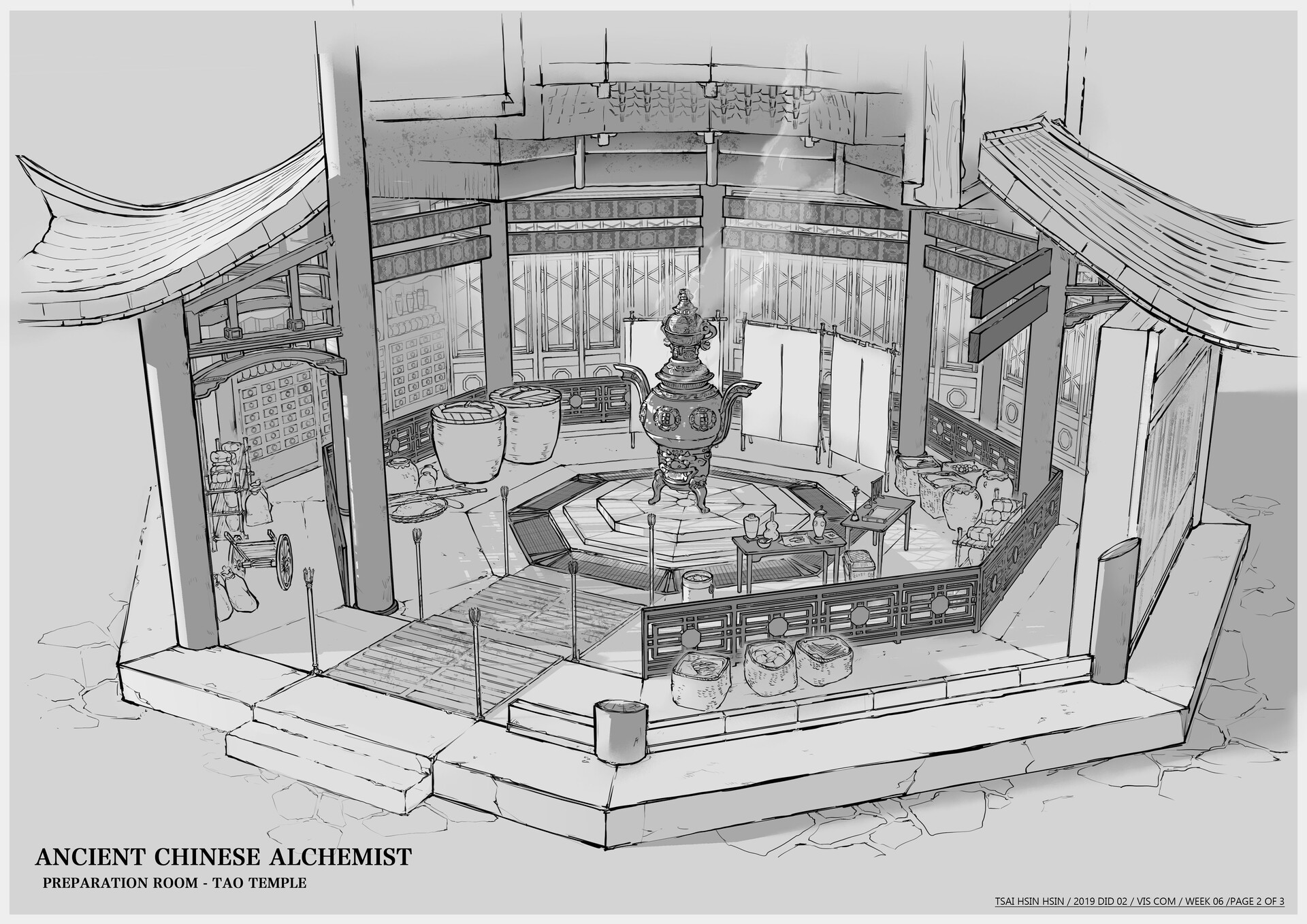 ArtStation - Ancient Chinese Alchemist Room