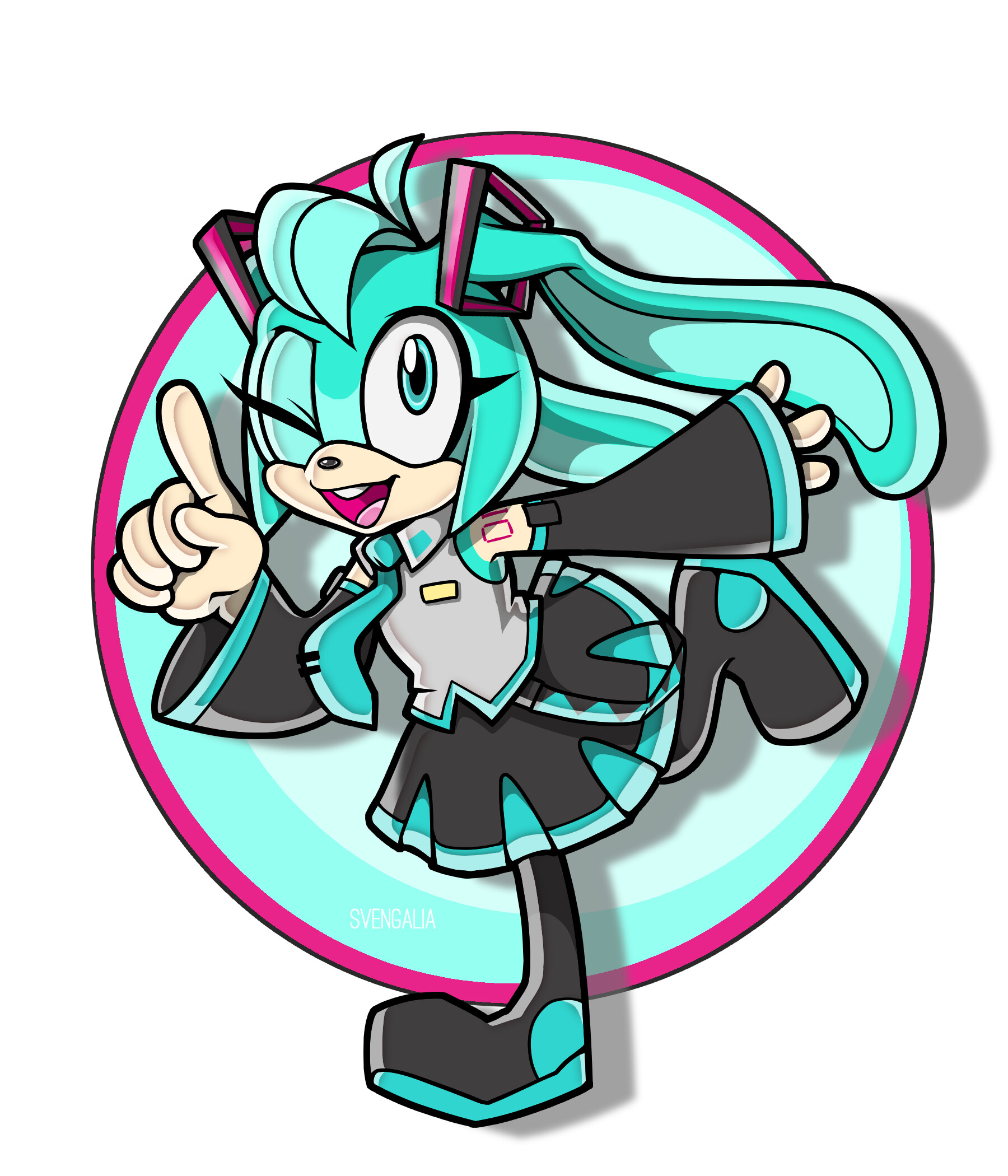 Hatsune Miku And Sonic