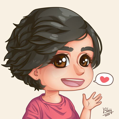 ArtStation - Self-portrait in Chibi style