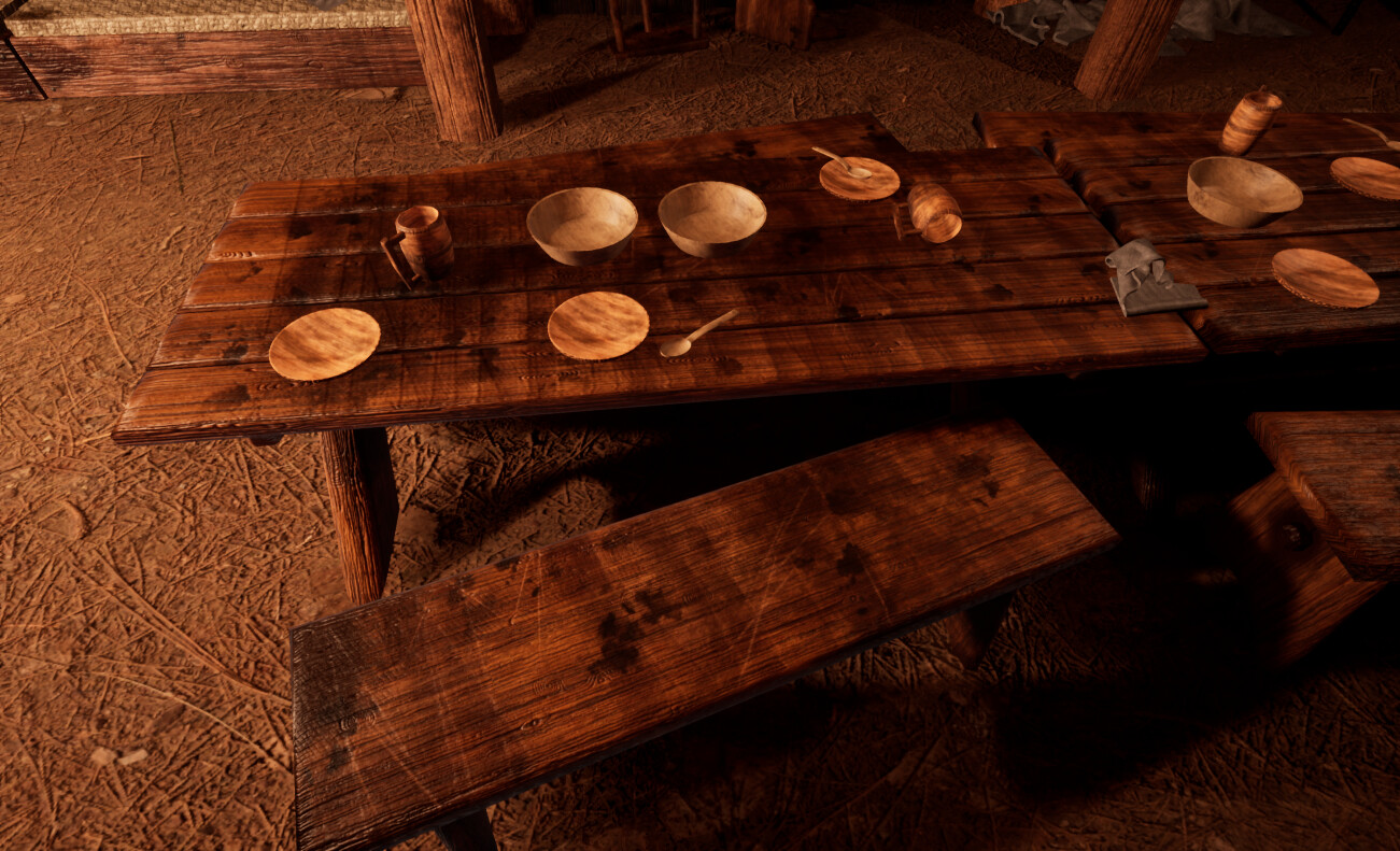 ArtStation - Viking seating & dining area