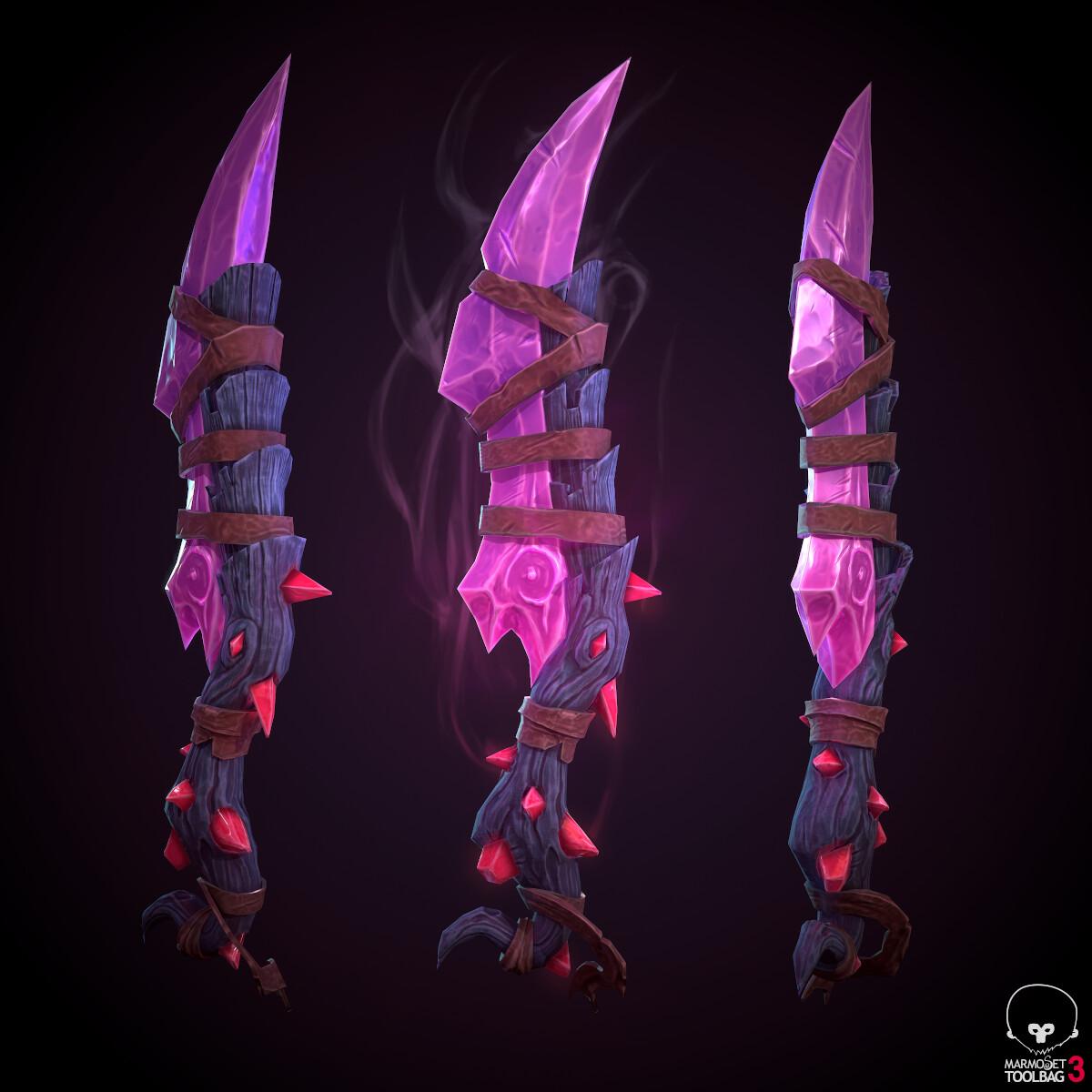 Daniel Ziev - Stylized Purple Amber Dagger