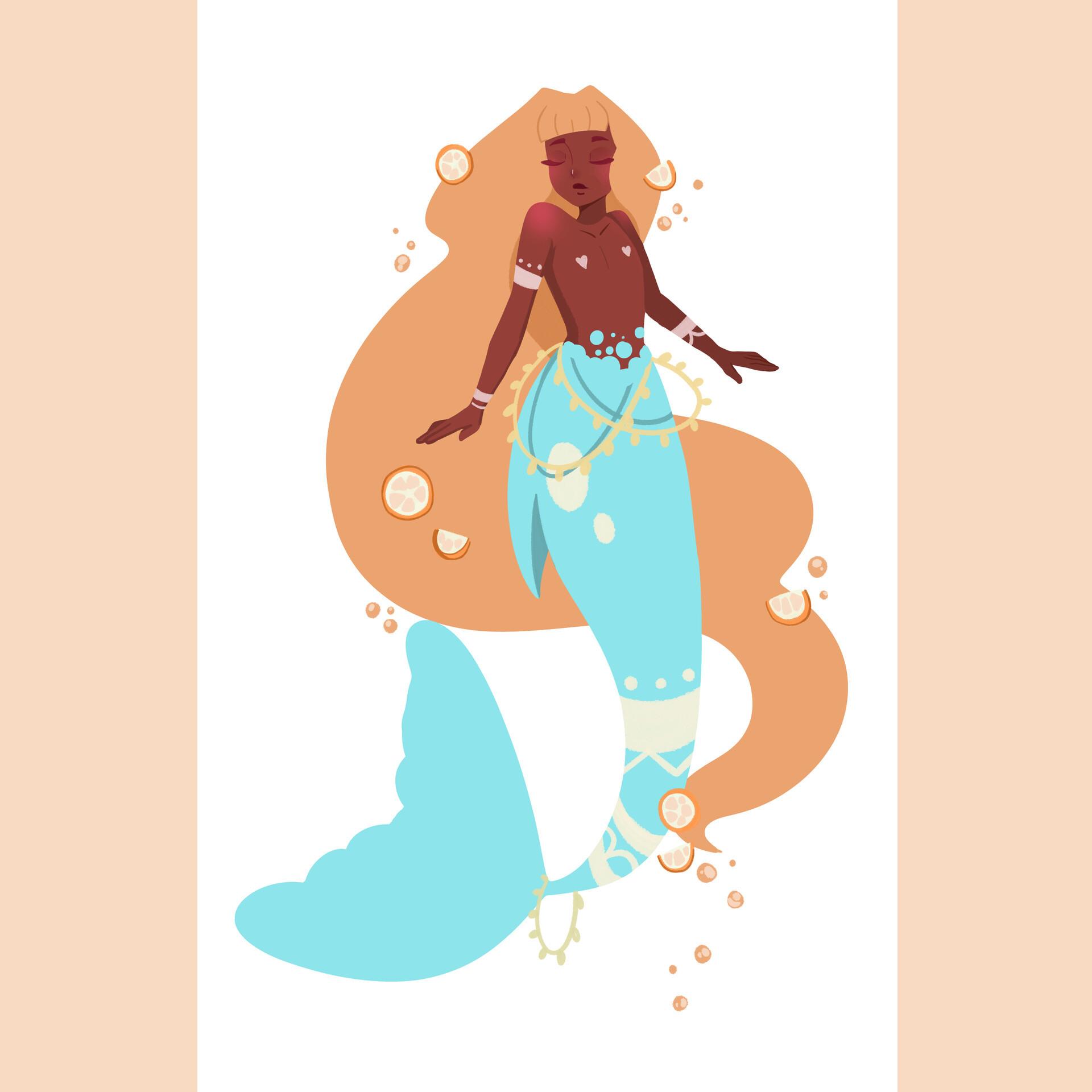 ArtStation - Orange Mermaid