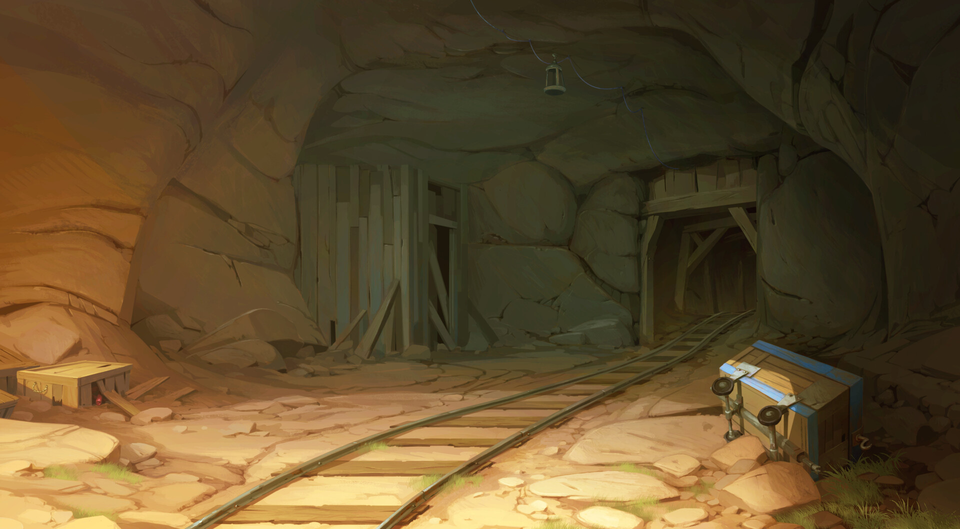 ArtStation - Mine entrance - indoor