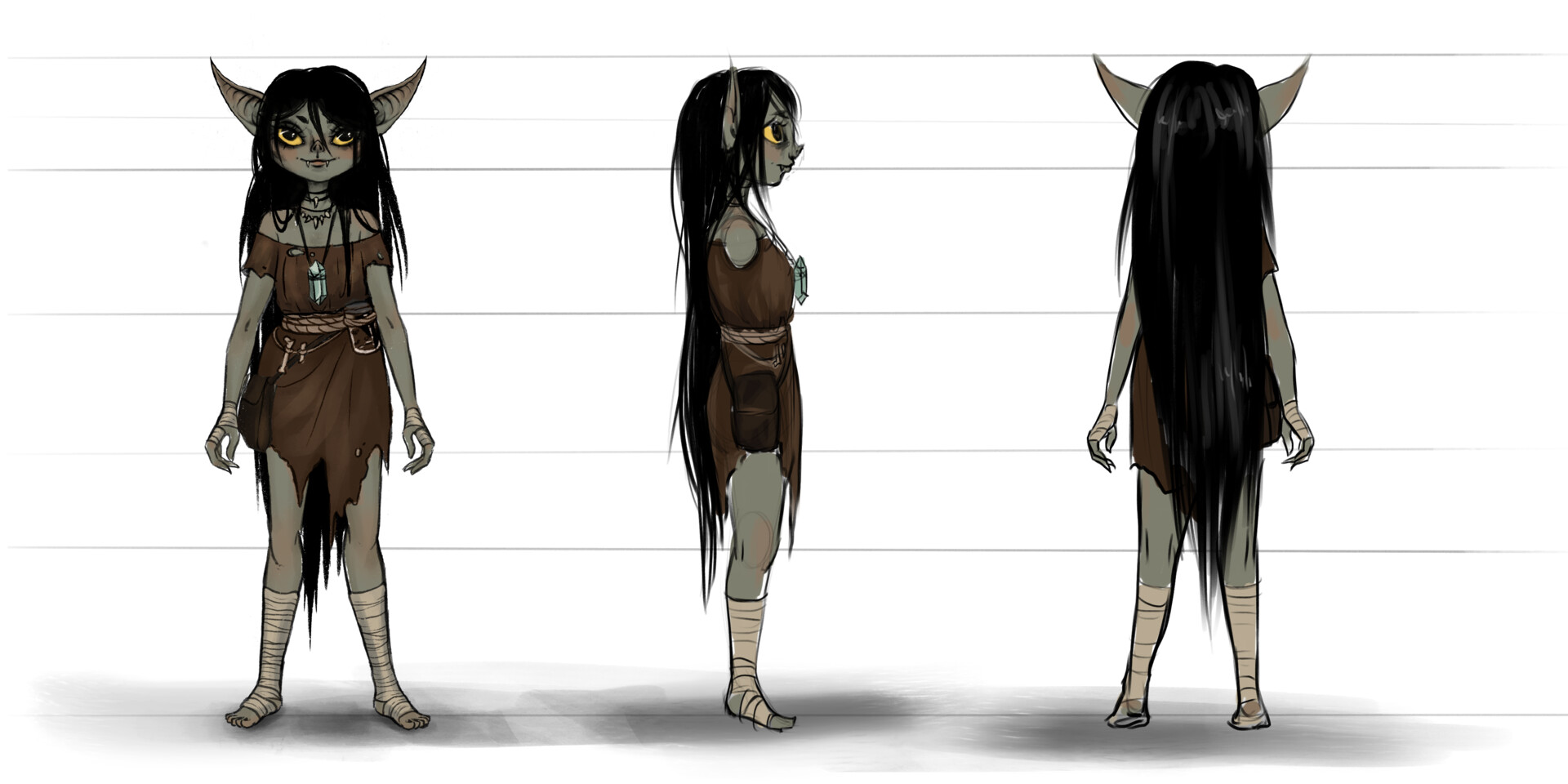 Chloe Beckett - INK - Goblin Character Design