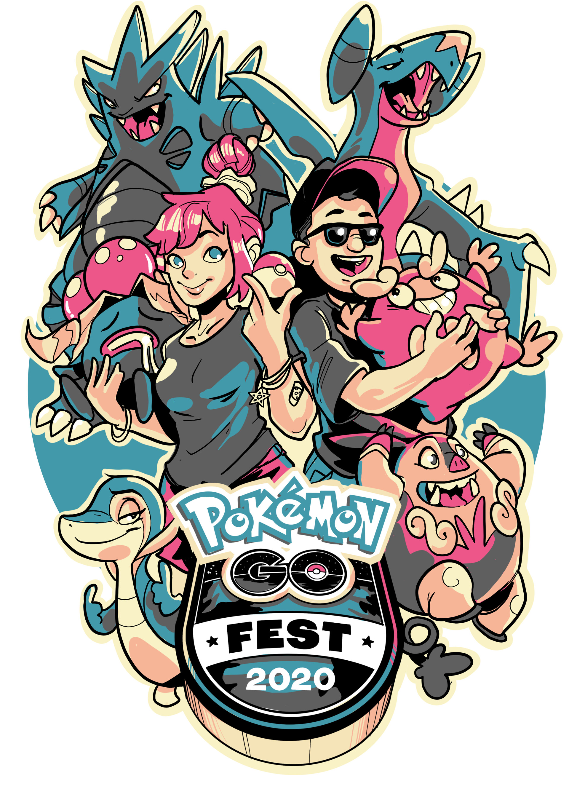ArtStation - Pokemon Go Fest 2020 - Tshirt design