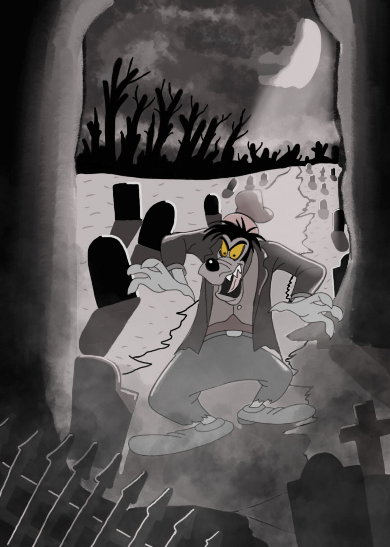 ArtStation - Goofy as The Wolfman