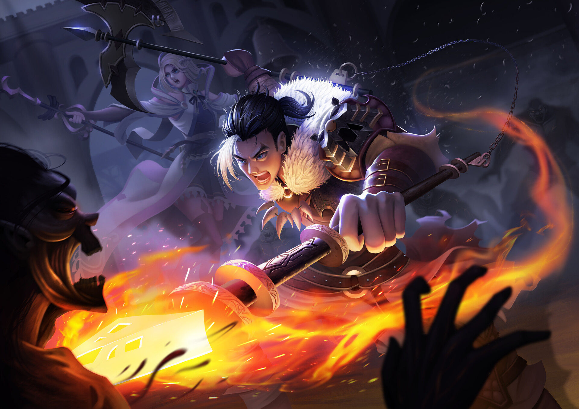 ArtStation - Night raid at castle