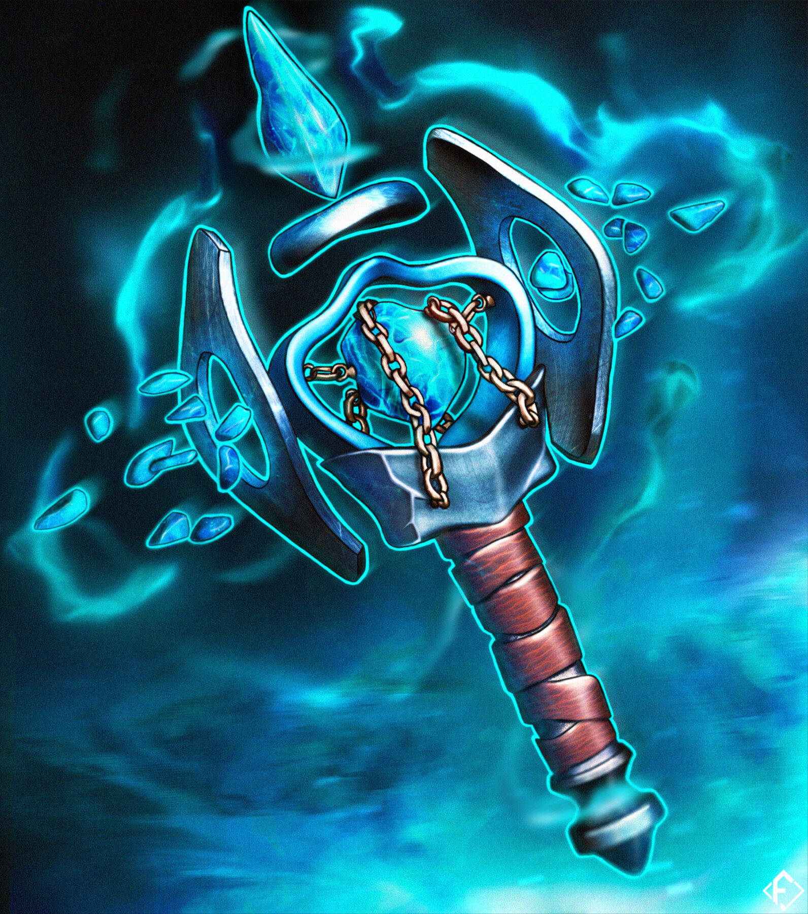 Ice Hammer by Florian Benedikt : r/ImaginaryWeaponry