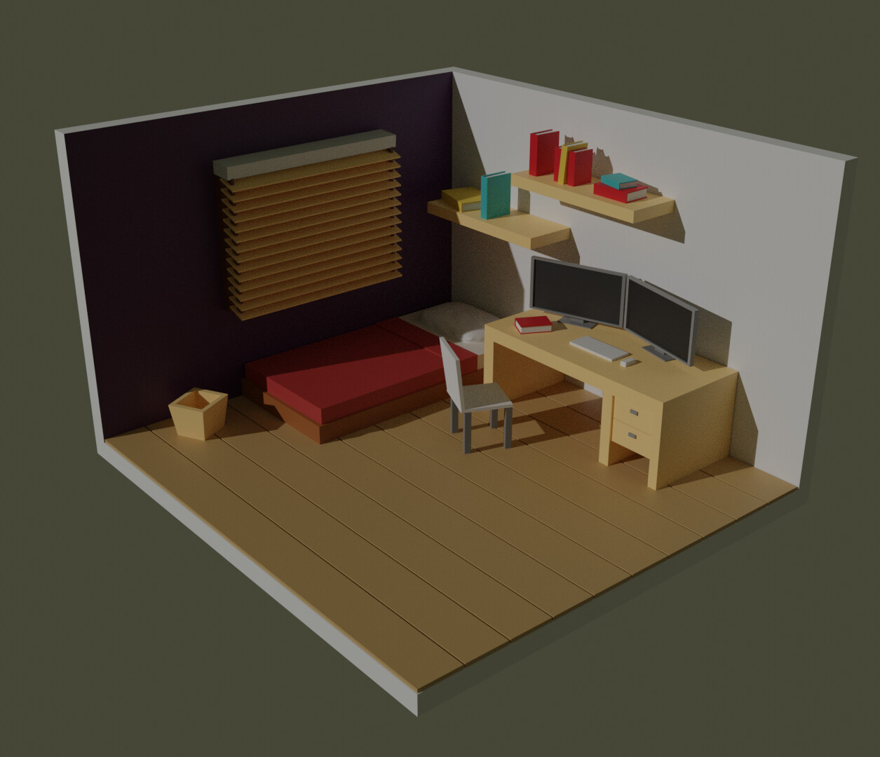ArtStation - Low poly room