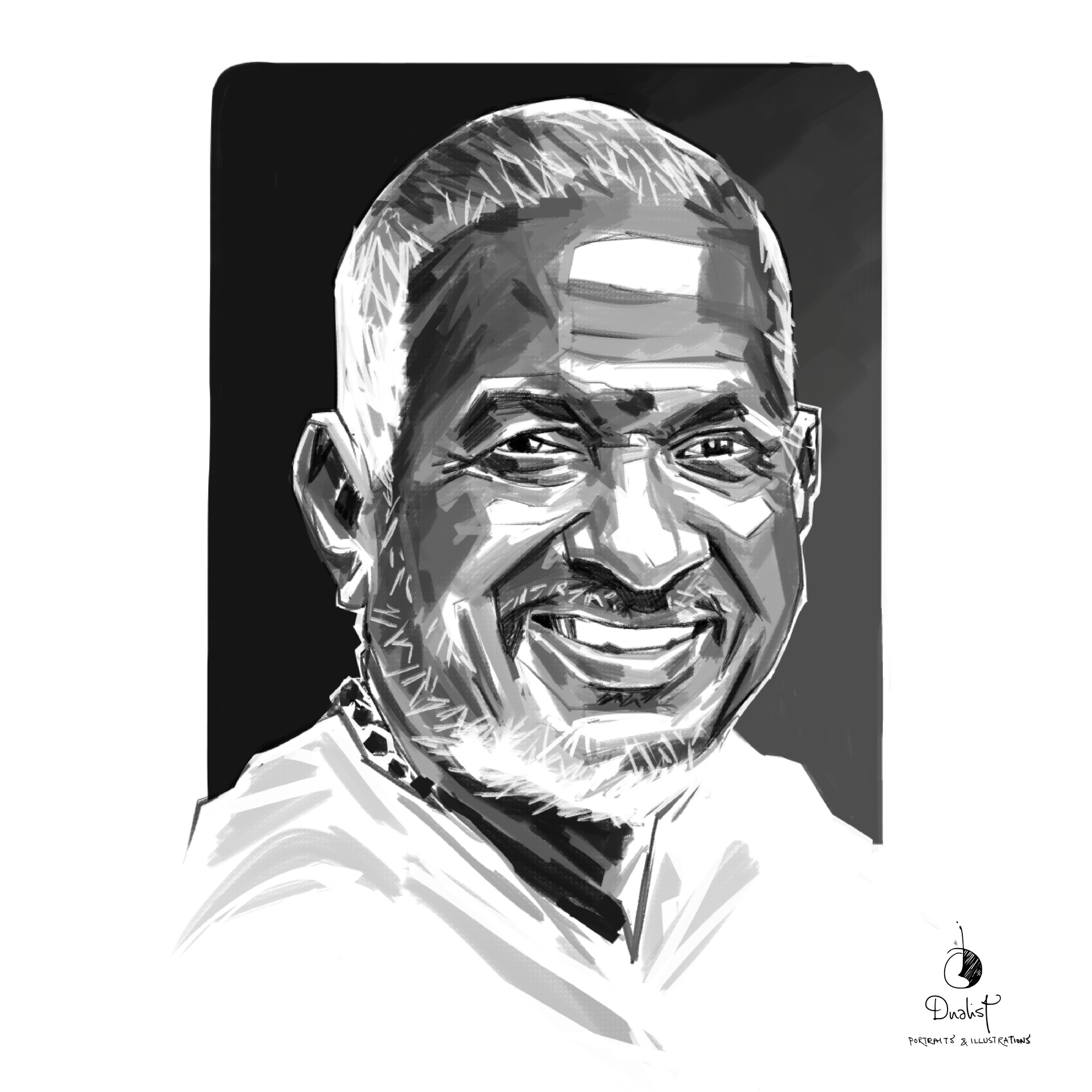 ArtStation - Isaignani | Ilaiyaraaja | Ilayaraja | Dualist Portraits ...