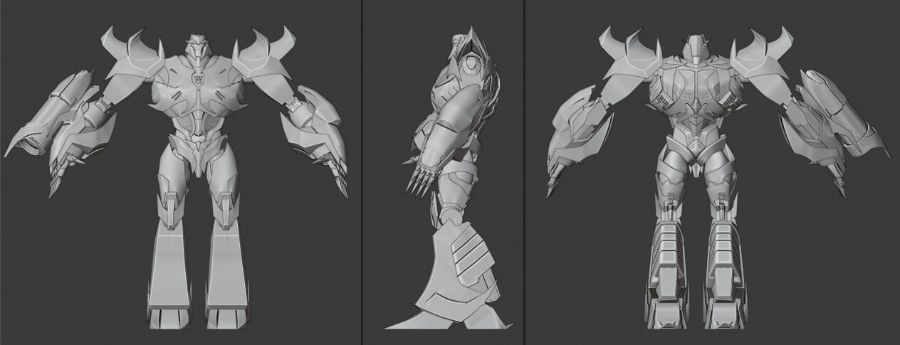 Andrew Au - Transformers Prime: Megatron 3D Blender model