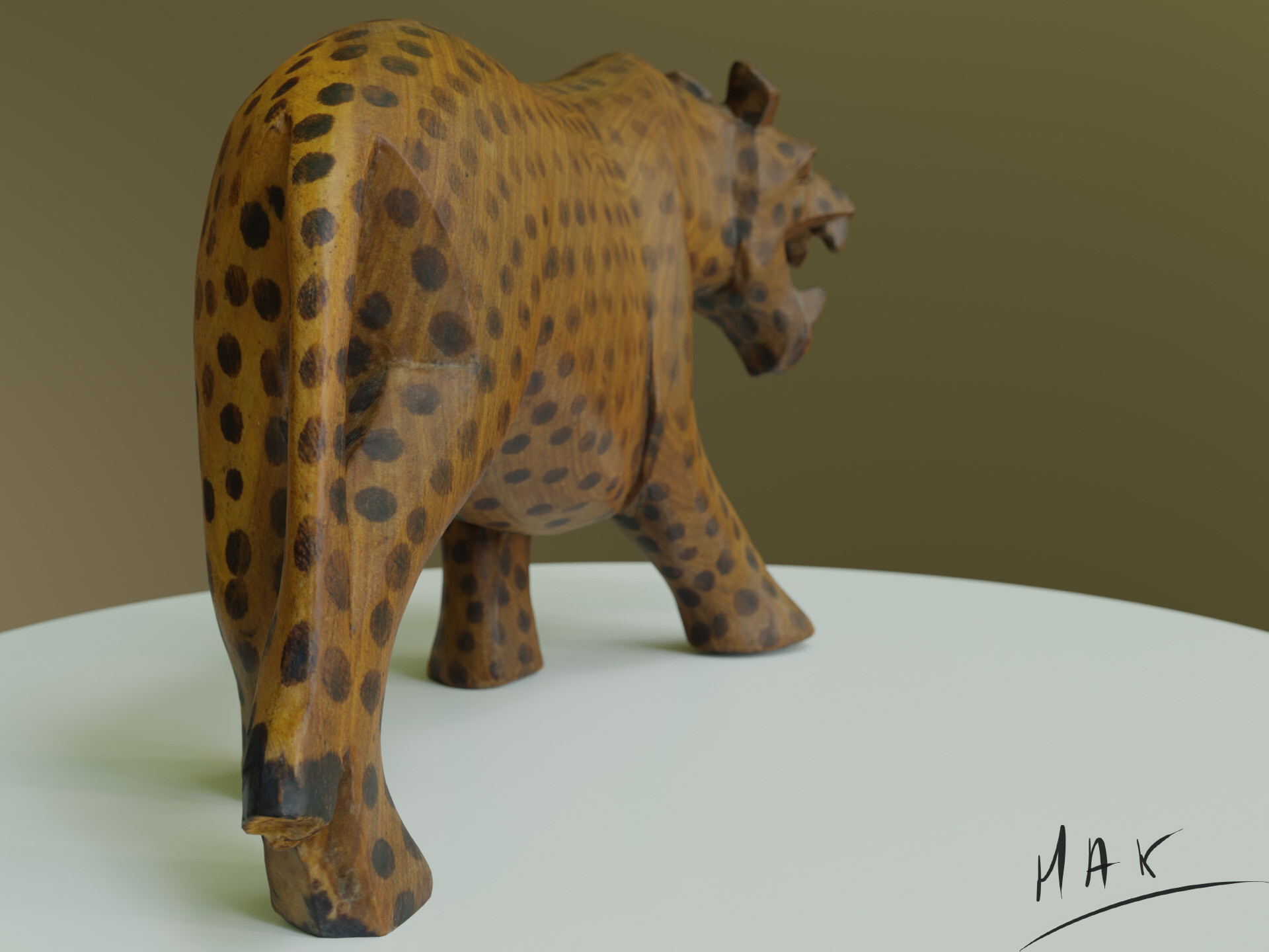MAKRAM DAOU - Wooden Leopard