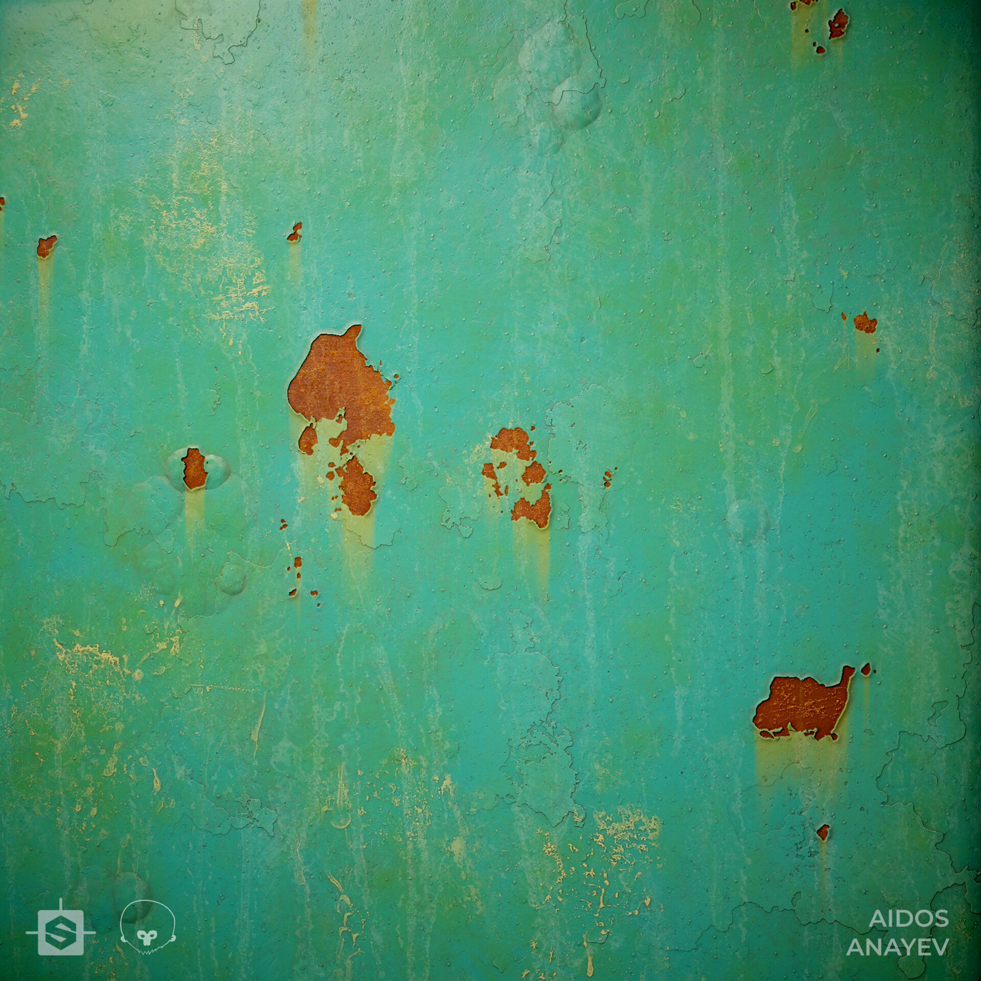 Aidos Anayev - Old painted metal texture