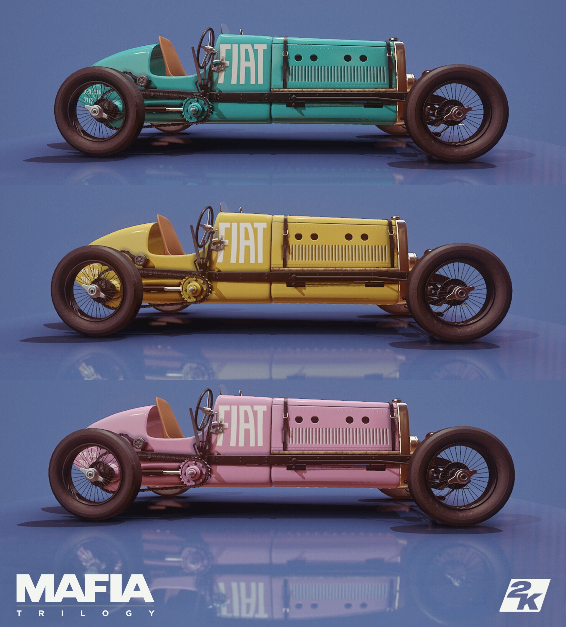 ArtStation - Mafia Trilogy Cars Minimalism Colors