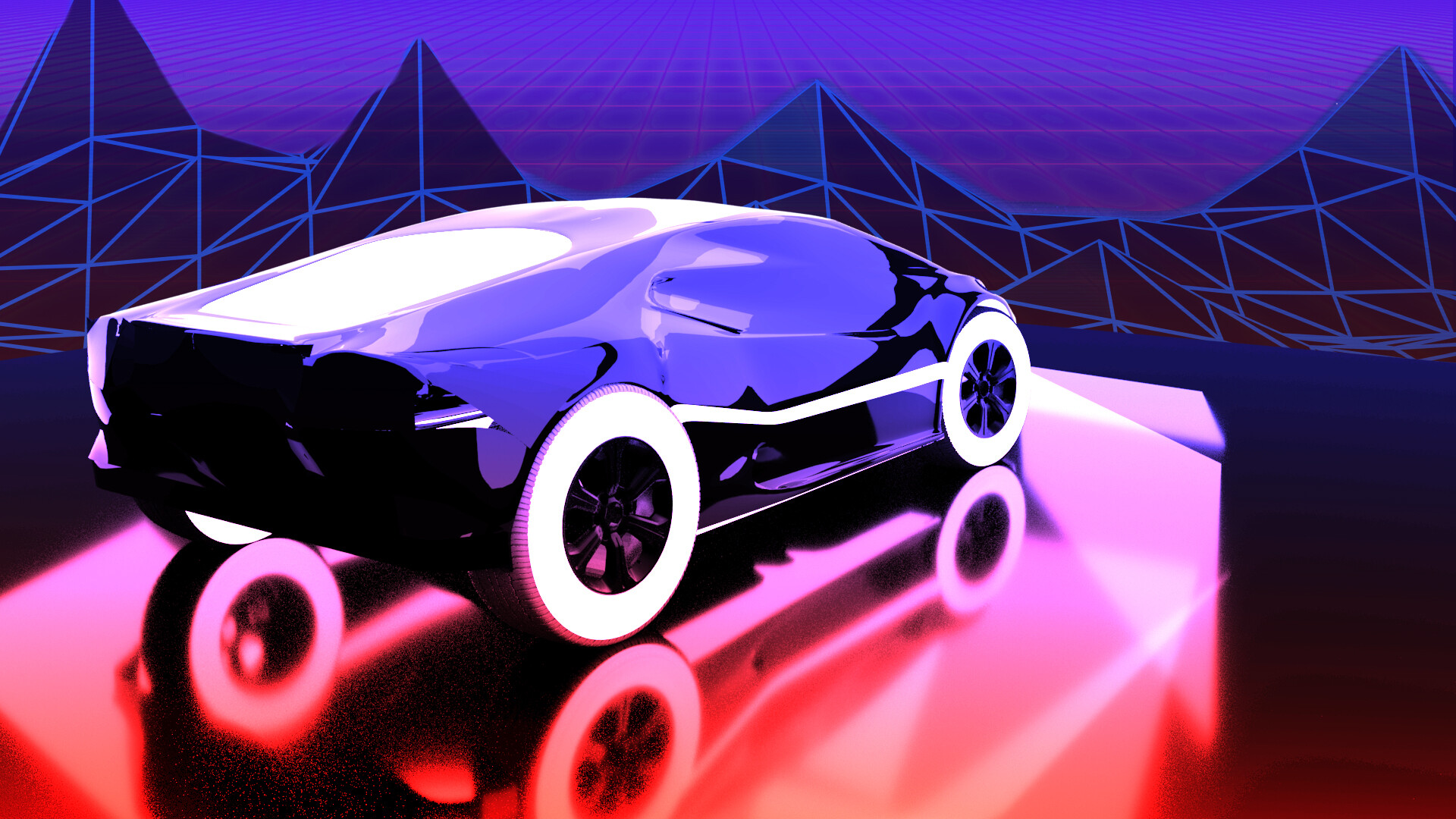 ArtStation - Retrowave Lambo