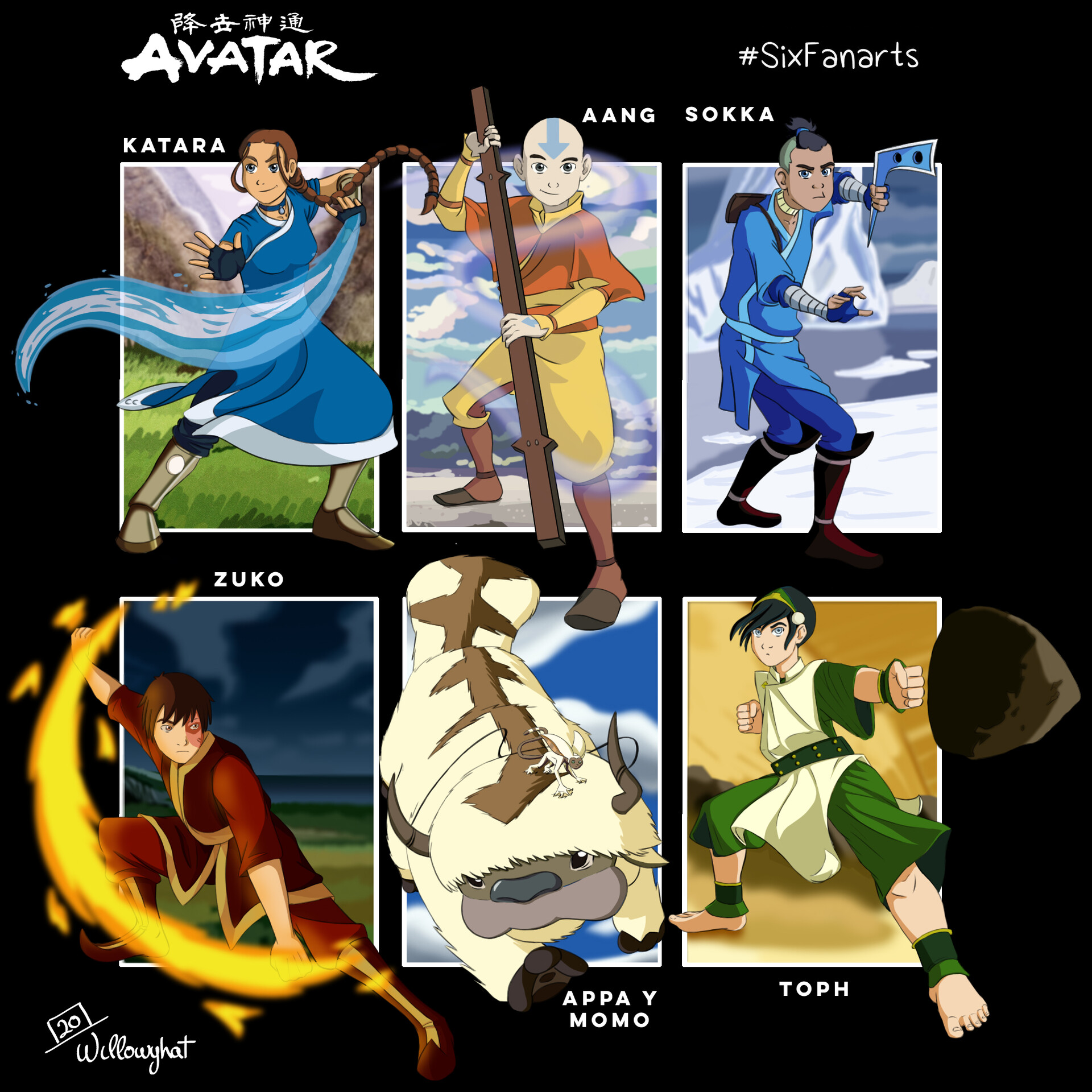 ArtStation - Six FanArts de Avatar La leyenda de Aang - Six FanArts of ...
