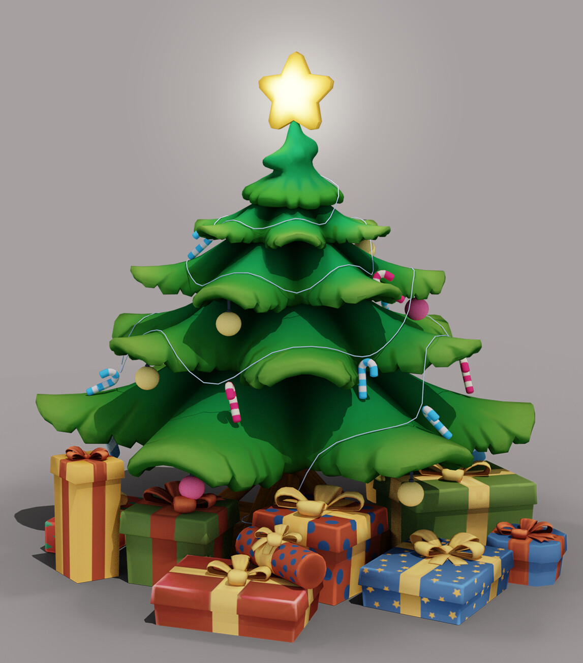 Bartosz Cabaj - low-poly christmas gift package