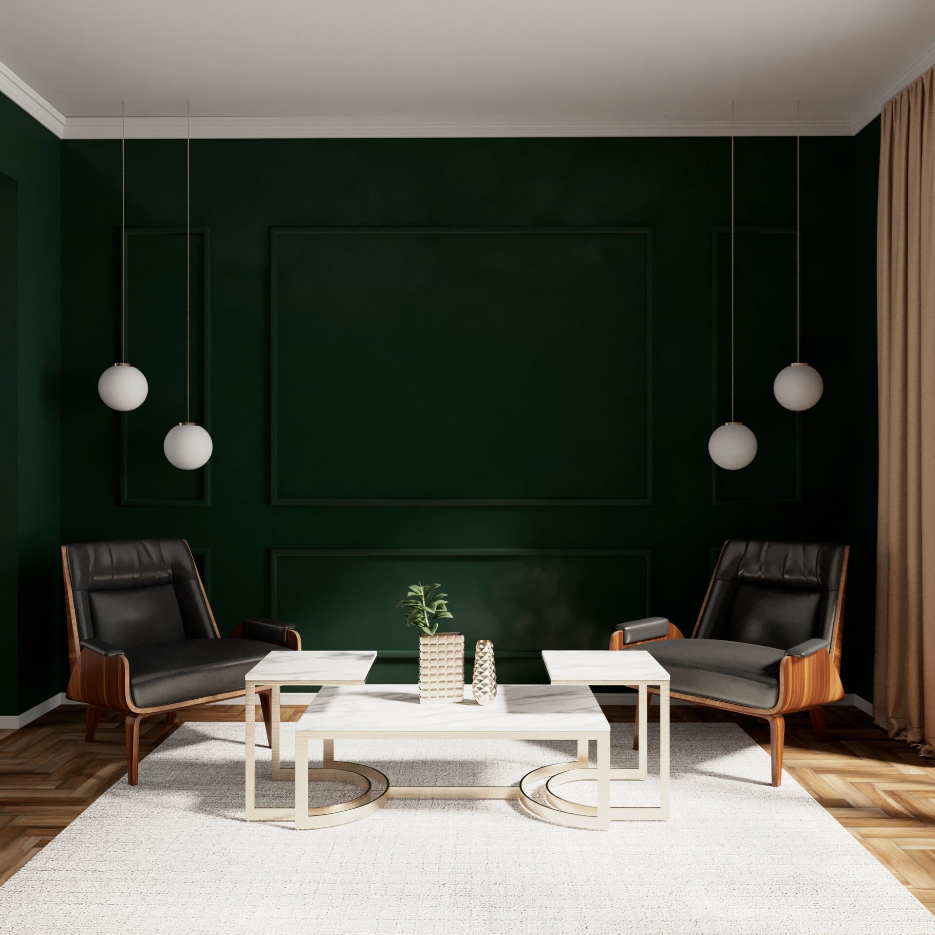 ArtStation - Retro minimalistic interior