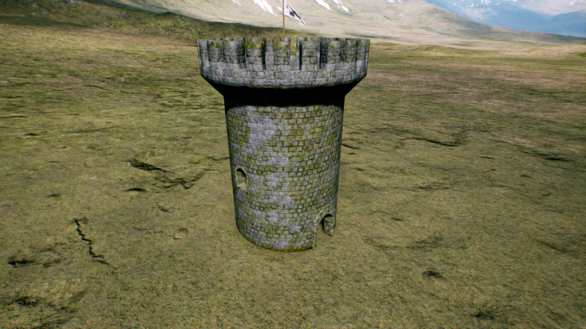 ArtStation - Simple castle watchtower 3D Modeling in Houdini. Trying ...