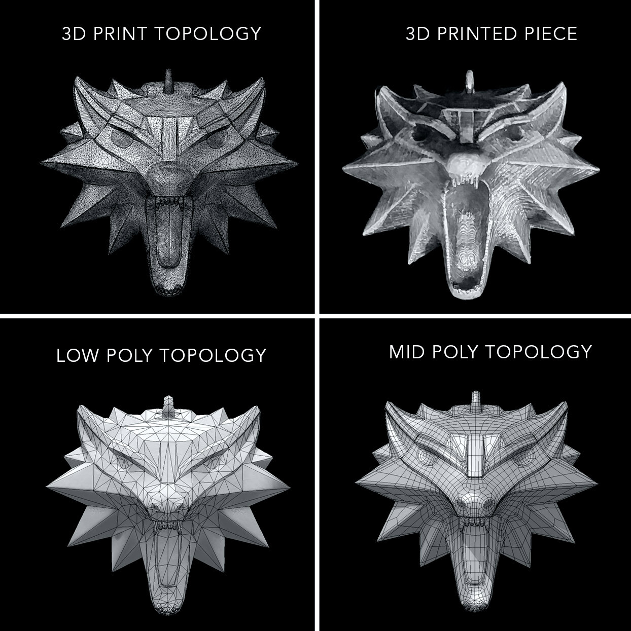 Santiago Pérez Alonso - Witcher wolf necklace