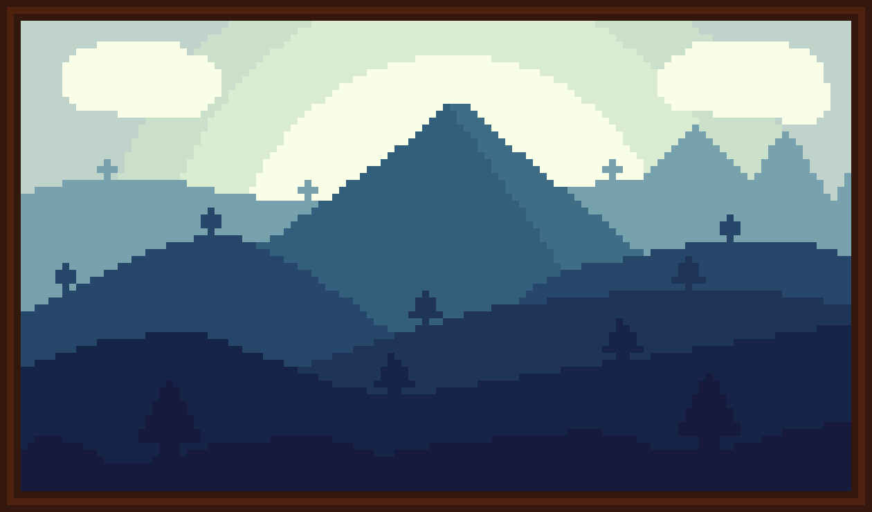 ArtStation - Pixel Mountain Landscape