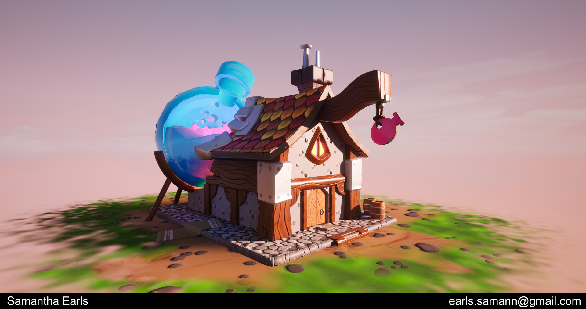 ArtStation - Environment: Stylized Potion Shop