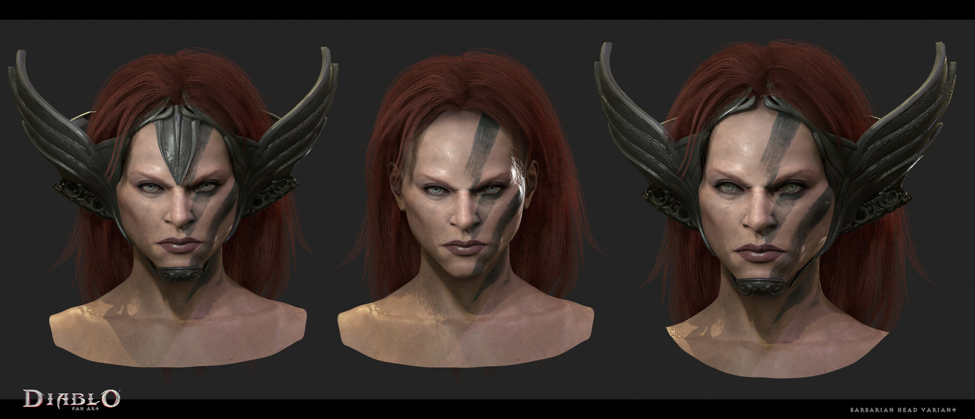 Female Barbarian Diablo 3 3d Model