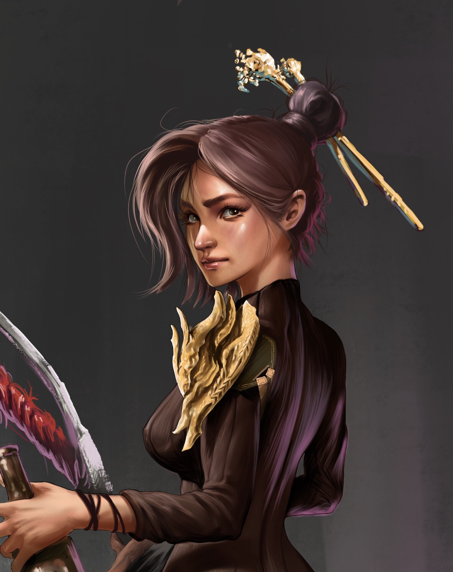 ArtStation - axe knife girl