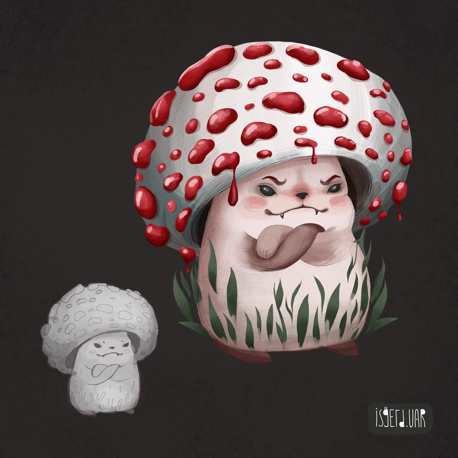 ArtStation - Mushroom character design. 2D illustration. Digital art