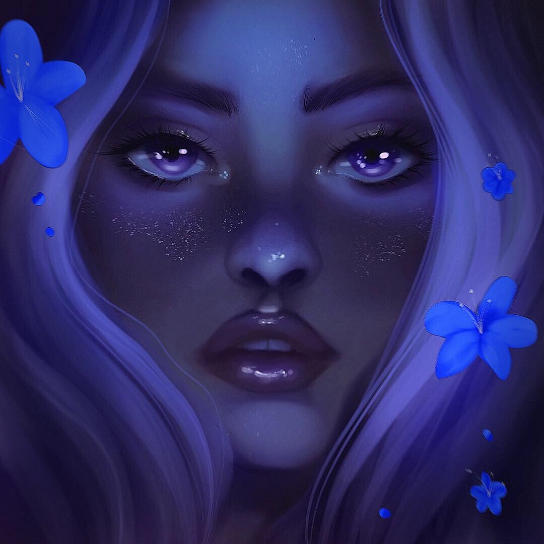 ArtStation - Purple Portrait