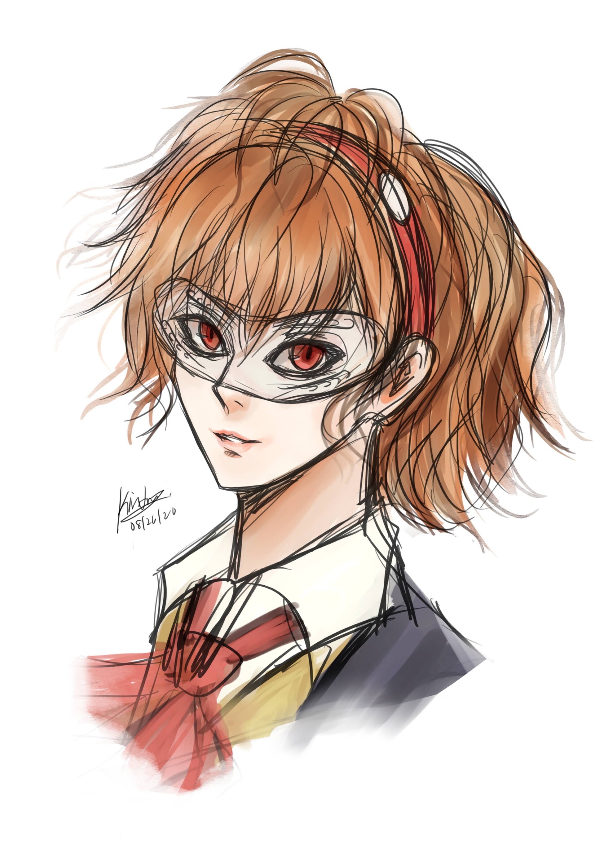 ArtStation - Persona 3 Portable Female Protagonist Sketches