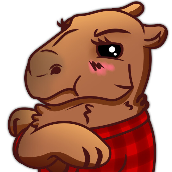 ArtStation - Twitch Emote - Pouting Capybara